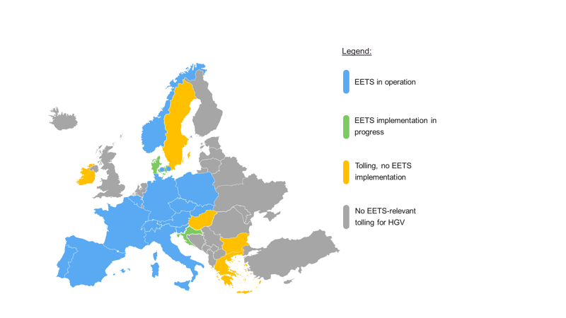 The map below provides a quick overview of the status of EETS in Europe ...